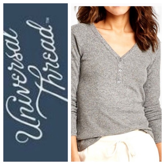 Universal Thread | Tops | Universal Thread Vneck Henley Shirt Size M ...